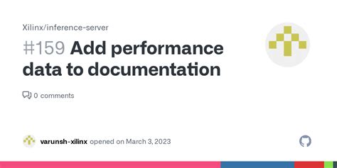 add performance data to documentation · issue 159 · xilinx inference