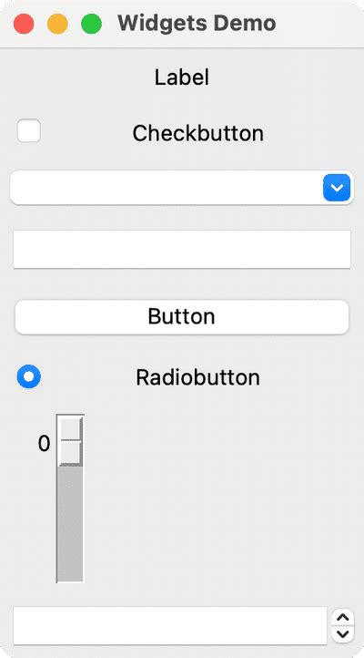 Basic Widgets In Tkinter