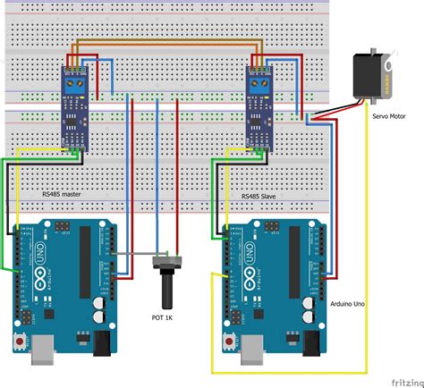 rs 485 serial communication between two arduino uno boards