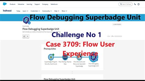 Flow Debugging Superbadge Unit Challenge No 1 Case 3709 Flow User Experience Youtube