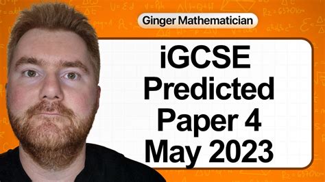 My Igcse 0580 Maths Predicted Paper 4 May 2023 Youtube
