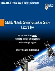 Satellite Attitude Determination And Control Design Course Hero