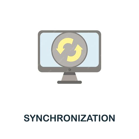 Premium Vector Synchronization Icon Flat Sign Element From Data Analytics Collection Creative