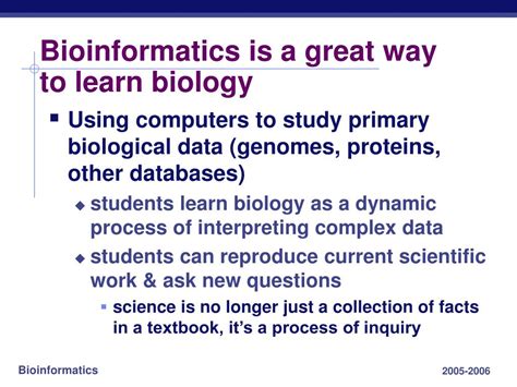 Ppt Teaching Biology Through Bioinformatics Powerpoint Presentation