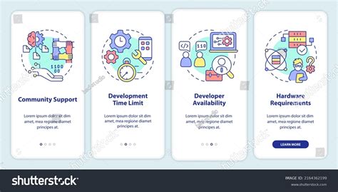Programing Language Selection Criteria Onboarding Mobile Stock Vector