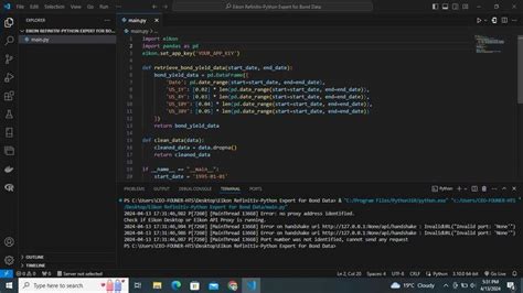 eikon refinitiv python expert for bond data freelancer