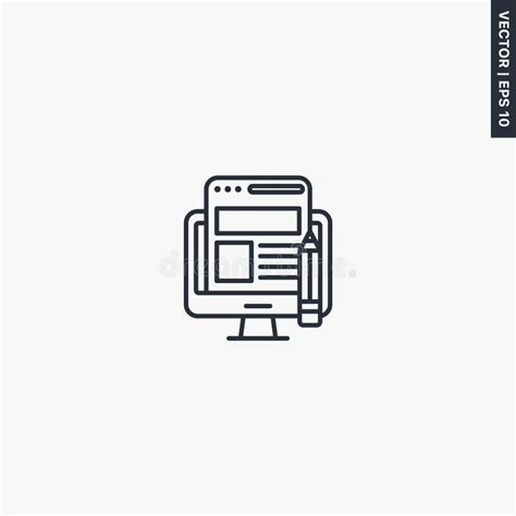 Web Design Linear Style Sign For Mobile Concept And Web Design Stock