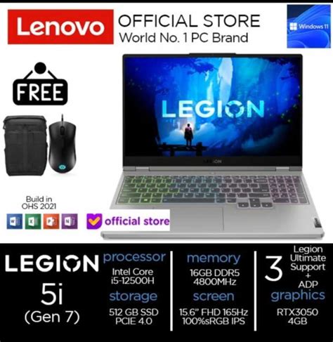 Promo Lenovo Ideapad Gaming 3i 2022 15IAH7 F0ID 84ID I7 12650H 8GB 512SSD RTX3050 4GB W11 OHS