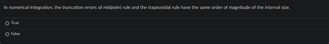 solved in numerical integration the truncation errors of