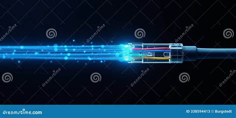 Luminous Optical Fiber Cable For Connection And Data Transmission At The Speed Of Light