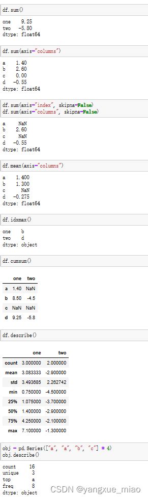 Pandas数据分析教程 描述性统计量