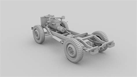 Full Jeep Chassis 3d Model Cgtrader