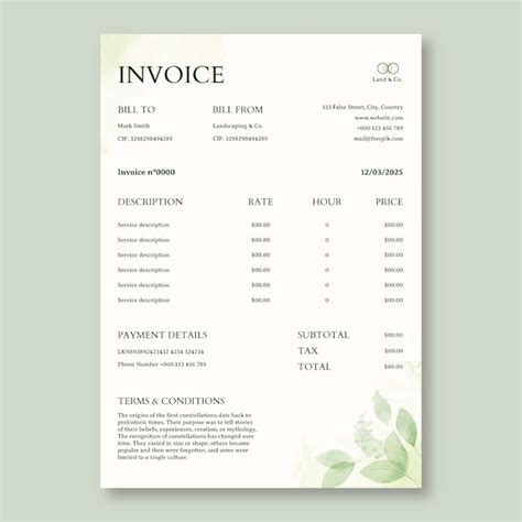 Page 5 A4 Size Invoice Design Vectors And Illustrations For Free Download