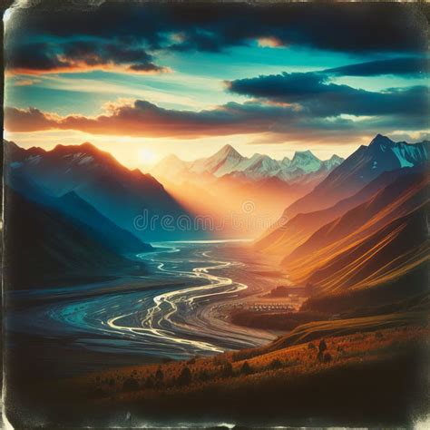 The Gradual Fading Of Colors In Aging Photographs Embodies Chemi Stock Illustration