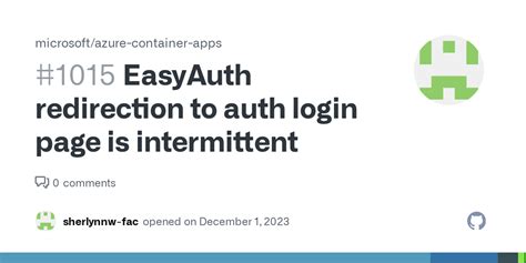 Easyauth Redirection To Auth Login Page Is Intermittent · Issue 1015