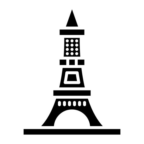 Eiffel Tower Icon Style Vector Art At Vecteezy