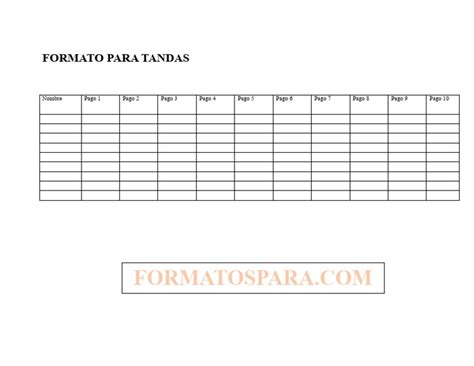 Plantilla Para Tandas Word Pdf