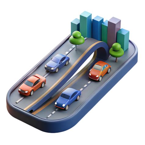 Urban Traffic Flow City Growth Visualization 54716217 Png