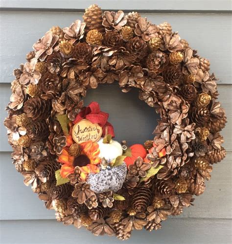 Fall Pinecone Wreath Fall Wreaths Pinecone Wreath Fall