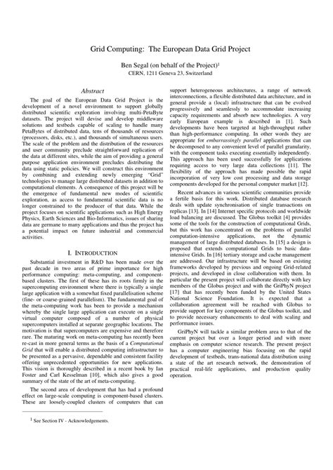 Pdf Grid Computing The European Data Grid Project