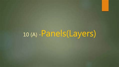 Intro To Autocad 2016 2d 10 A Panels Layers Ppt