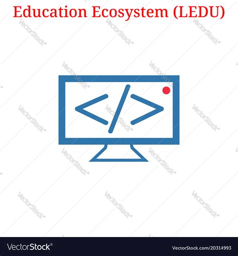 Education Ecosystem Ledu Logo Royalty Free Vector Image