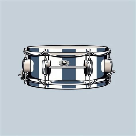 Premium Photo A Close Up Of A Snare Drum With A Blue And White Stripe Generative Ai