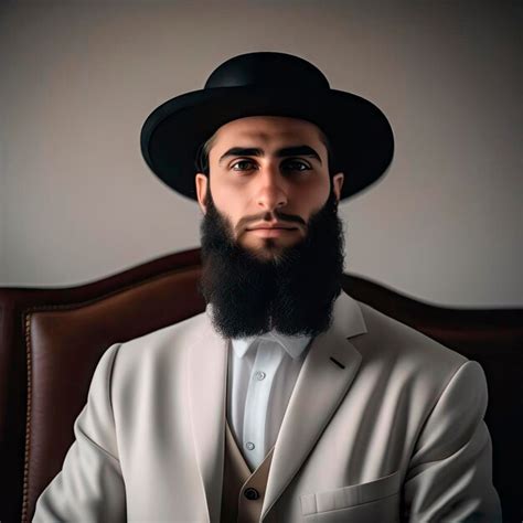 Premium Photo Man In Traditional Jewish Attire With Dignified Pose