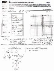 Exponential and Logarithmic Functions: Graphing, Solving | Course Hero