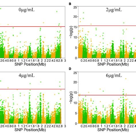 Manhattan Plots Of Functional Mapping Manhattan Plot Of The