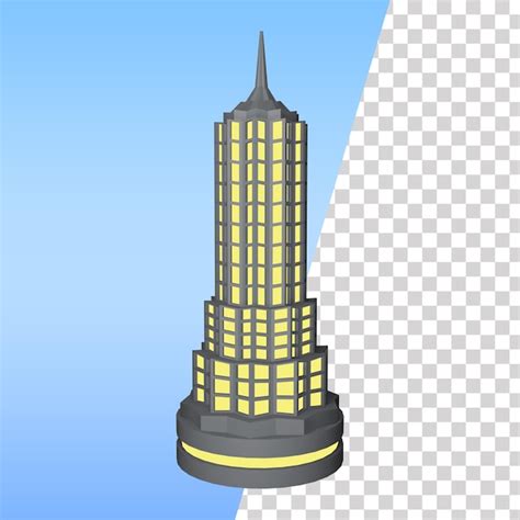 Premium Psd Building 1 3d Model Icon Rendering