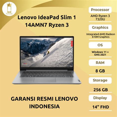 Jual Lenovo Ideapad Slim Amn Amd Ryzen U Gb Gb Ssd Kota Bandung