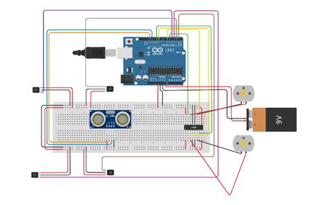 Circuit Design Sumobot Brrrr Tinkercad