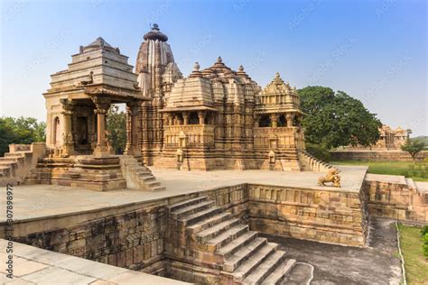 Historic Monuments In The Erotic Temple Complex Of Khajuraho India Stock Photo Adobe Stock