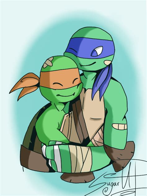 Hug Mikey And Leo By Sugarup On Deviantart Tmnt Mikey Tmnt Leo Tmnt Girls Tmnt Comics