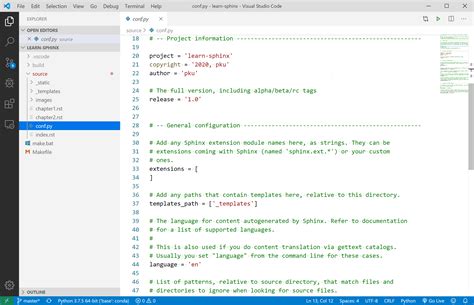 2 7 第一个 Sphinx 项目 — Sphinx文档管理