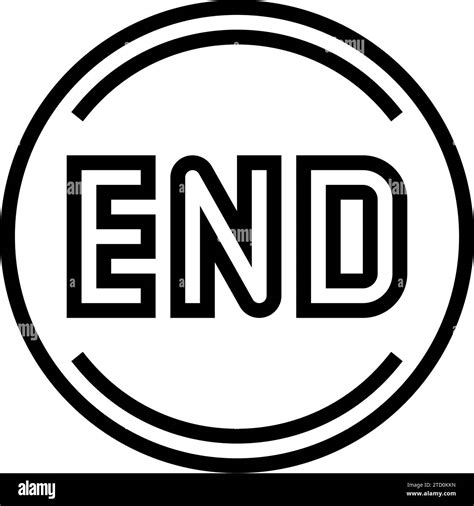 end button line icon vector illustration stock vector image and art alamy