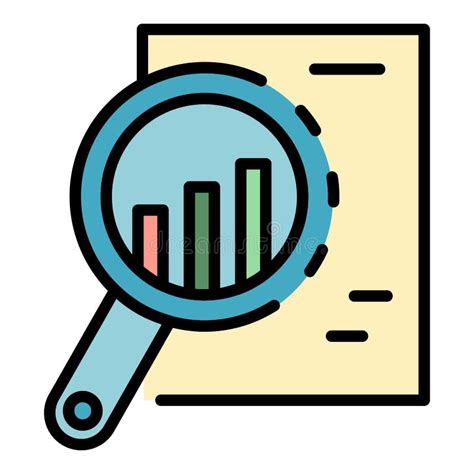 Graph Chart Report Icon Color Outline Vector Stock Vector Illustration Of Thin Black