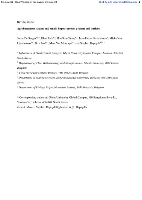 Pdf Agrobacterium Strains And Strain Improvement Present And Outlook