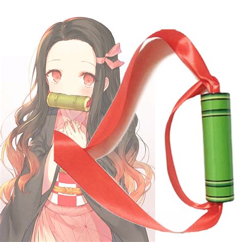 Anime Kimetsu No Yaiba Kamado Nezuko Sealing Stick Tooth Mouth Stick Cosplay Prop Halloween