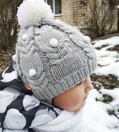 детская шапочка спицами с шишечками | Crochet hats, Crochet, Winter hats