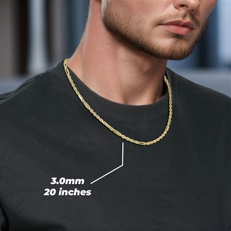 14k Solid Gold Milano Rope Chain Link Necklace For Men Women Timeless
