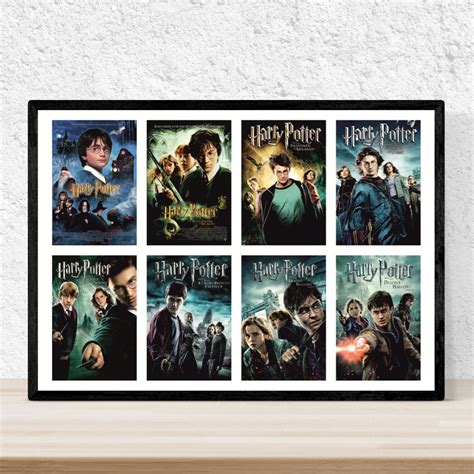 Harry Potter Movie Poster Set A3 Wizarding World Wall Art Hogwarts