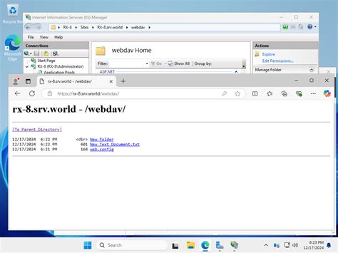 Windows Server IIS WebDAV を設定する Server World