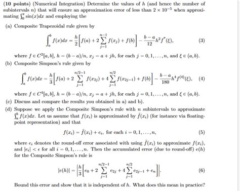 Points Numerical Integration Determine The Chegg