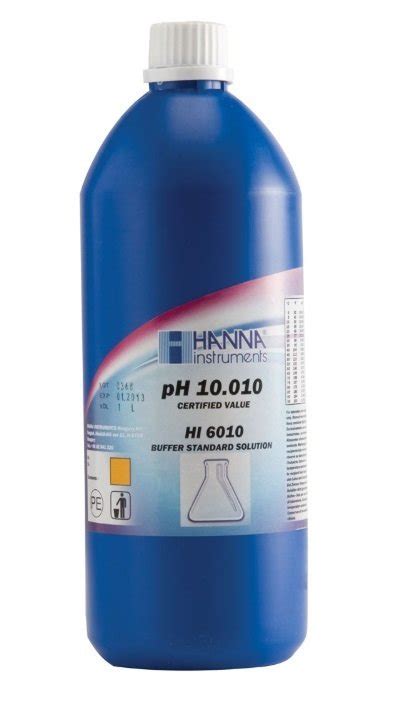HANNA HI6010-01 pH 10.010 - 25oC Millesimal Calibration Buffer, 1 L