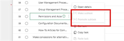 Pftw Make Or Promote Subtask Sometimes Grayed Out And Sometimes Not