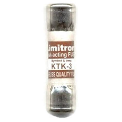 Bussmann Ktk 3 3 Amp Limitron Fast Acting Supplementary Fuse Melamine