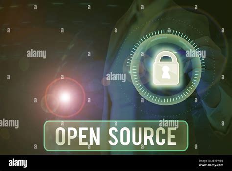 Conceptual Hand Writing Showing Open Source Concept Meaning Denoting