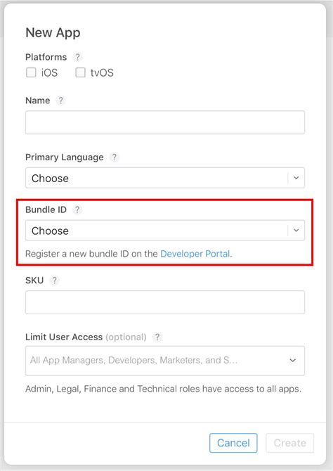 Ios Itunes Connect App Id Does Not Show In Bundle Id Dropdown Menu
